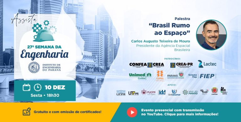 IEP - Assista a palestra de hoje (10/12) "Brasil rumo ao espaço" no ...