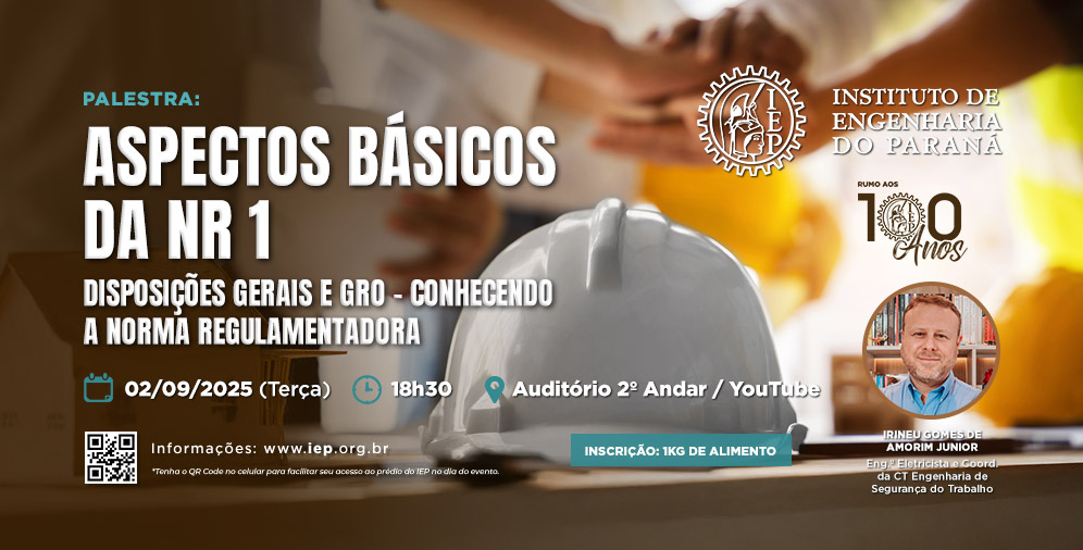 IEP - Palestra: Aspectos básicos da NR 1 - Disposições gerais e GRO ...